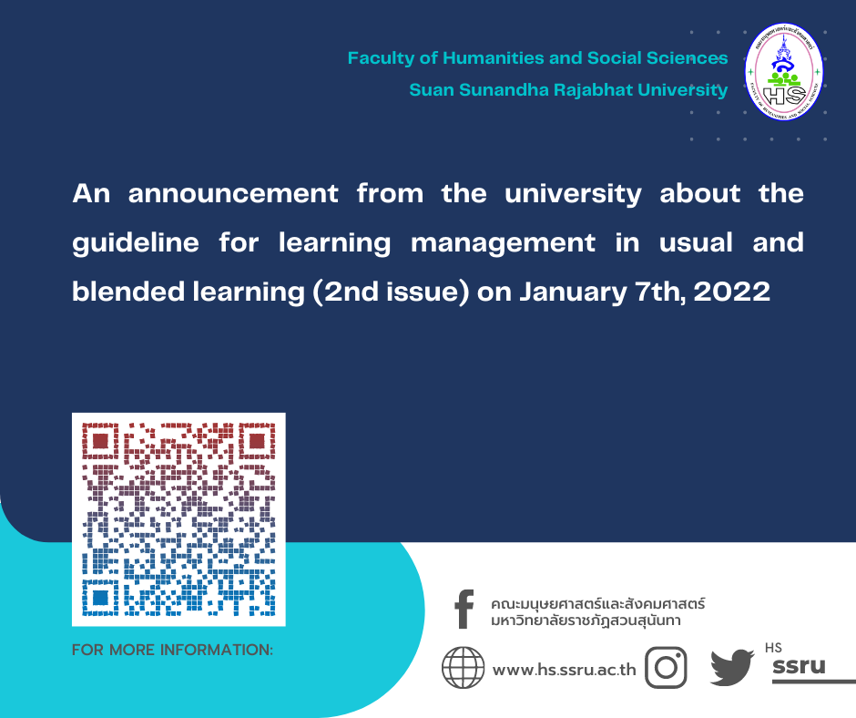 An announcement from the university about the guideline for learning management in usual and ...
