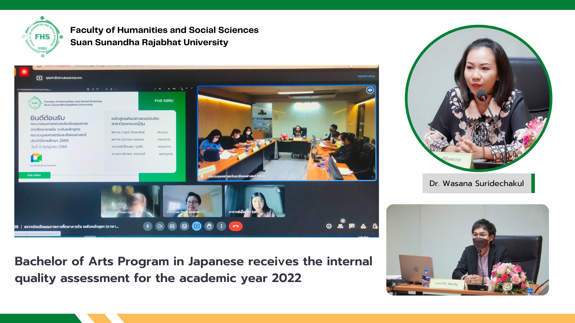 Bachelor of Arts Program in Japanese receives the internal quality assessment for the academic ...